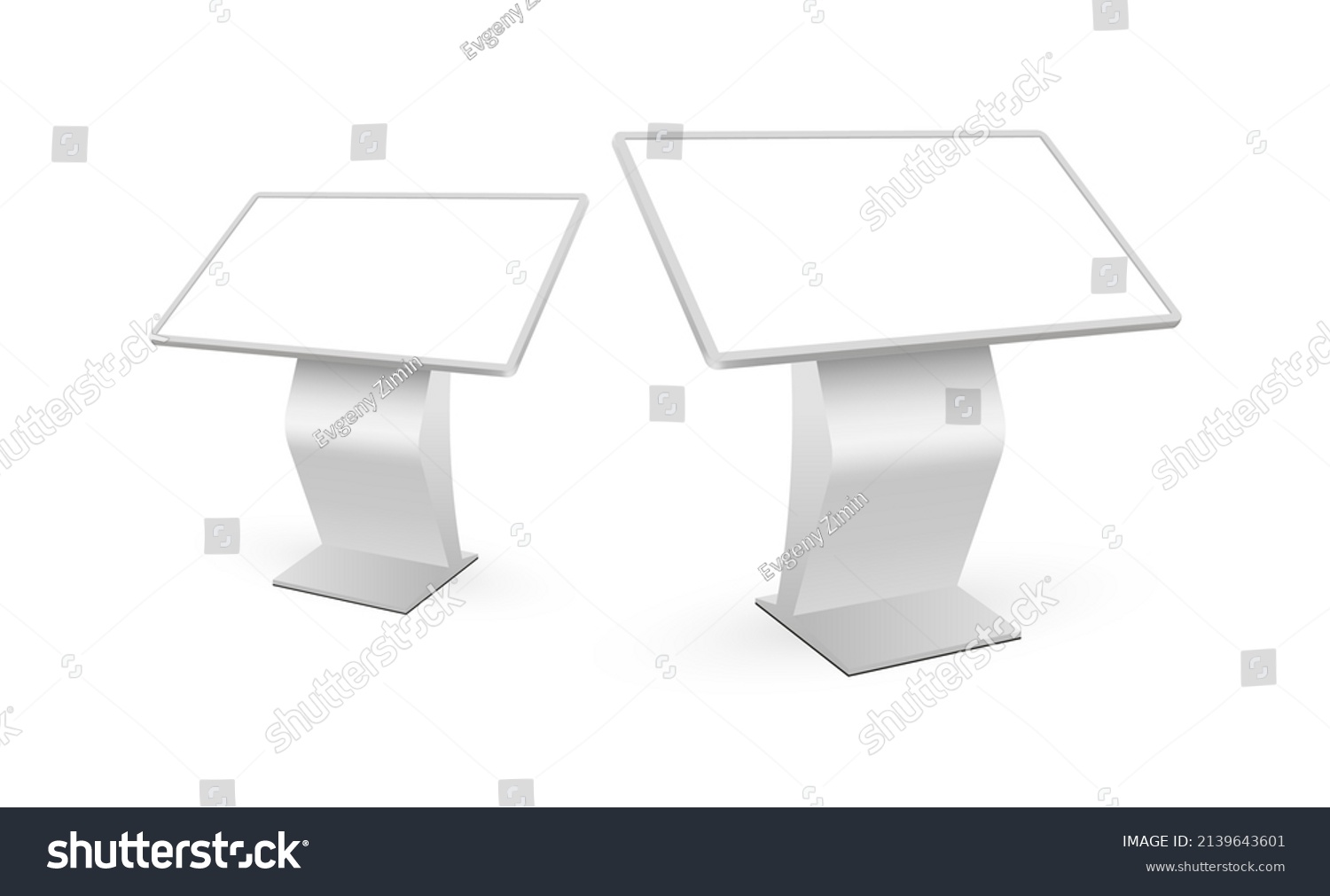 Information Touch Screen Kiosk Service Interactive Stock Vector ...