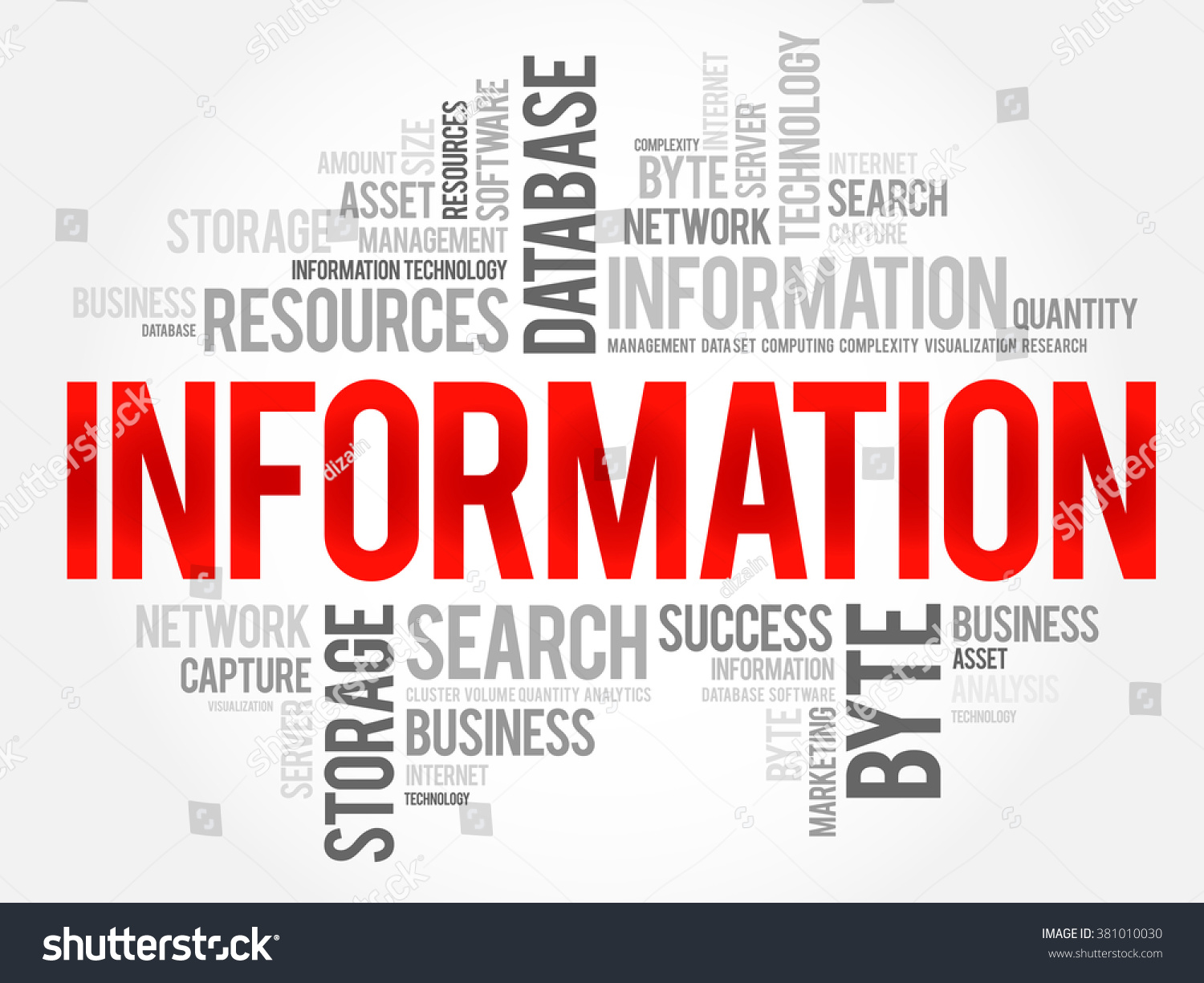 Information Word Cloud Business Concept Stock Vector (Royalty Free ...