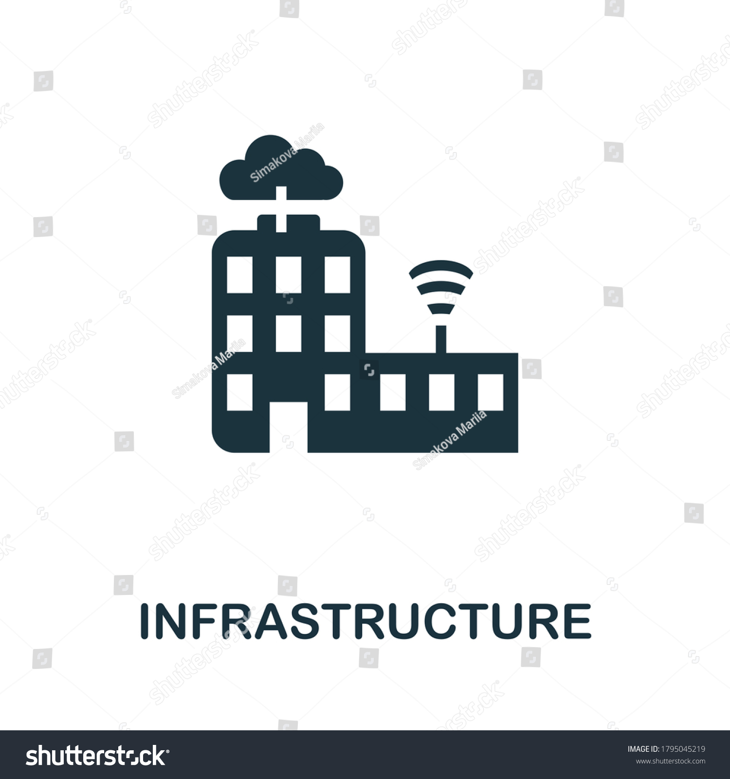 Icono de infraestructura. Elemento sencillo de: vector de stock (libre ...