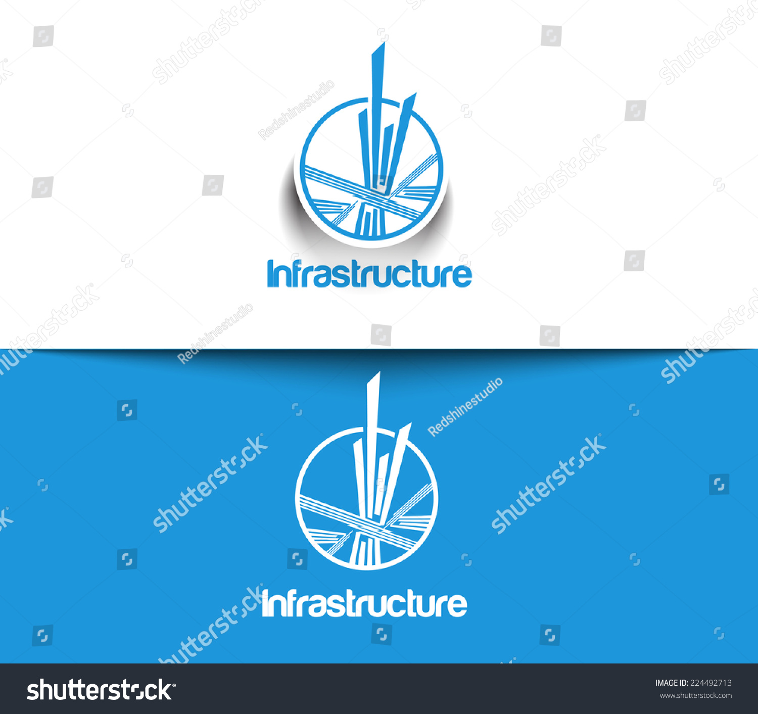 Infrastructure Symbol Logo Design: vetor stock (livre de direitos ...