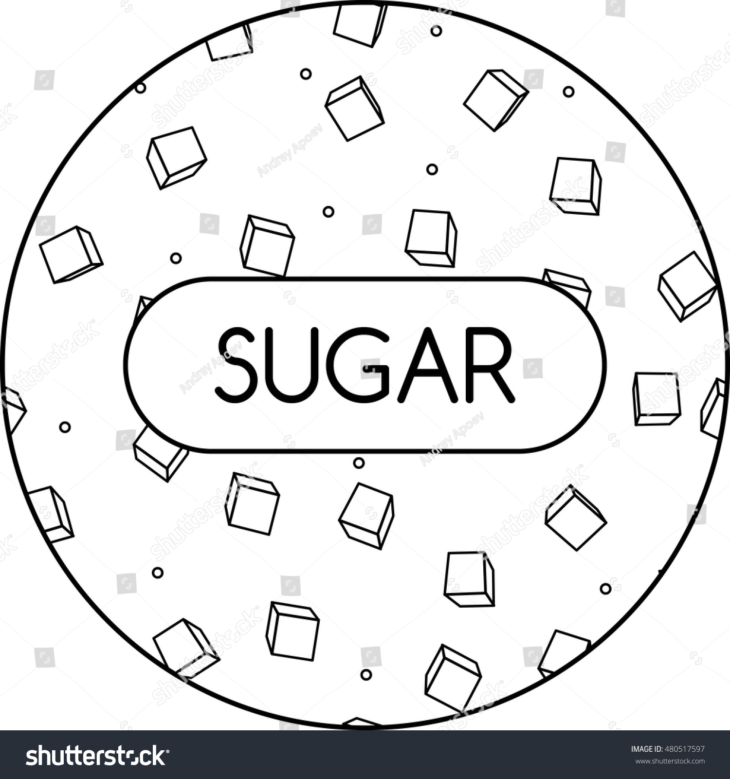 Ingredient Label Sugar Stock Vector (Royalty Free) 480517597