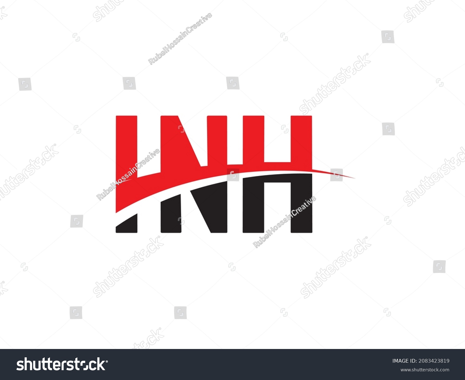 Inh Letter Initial Logo Design Vector Stock Vector (Royalty Free ...