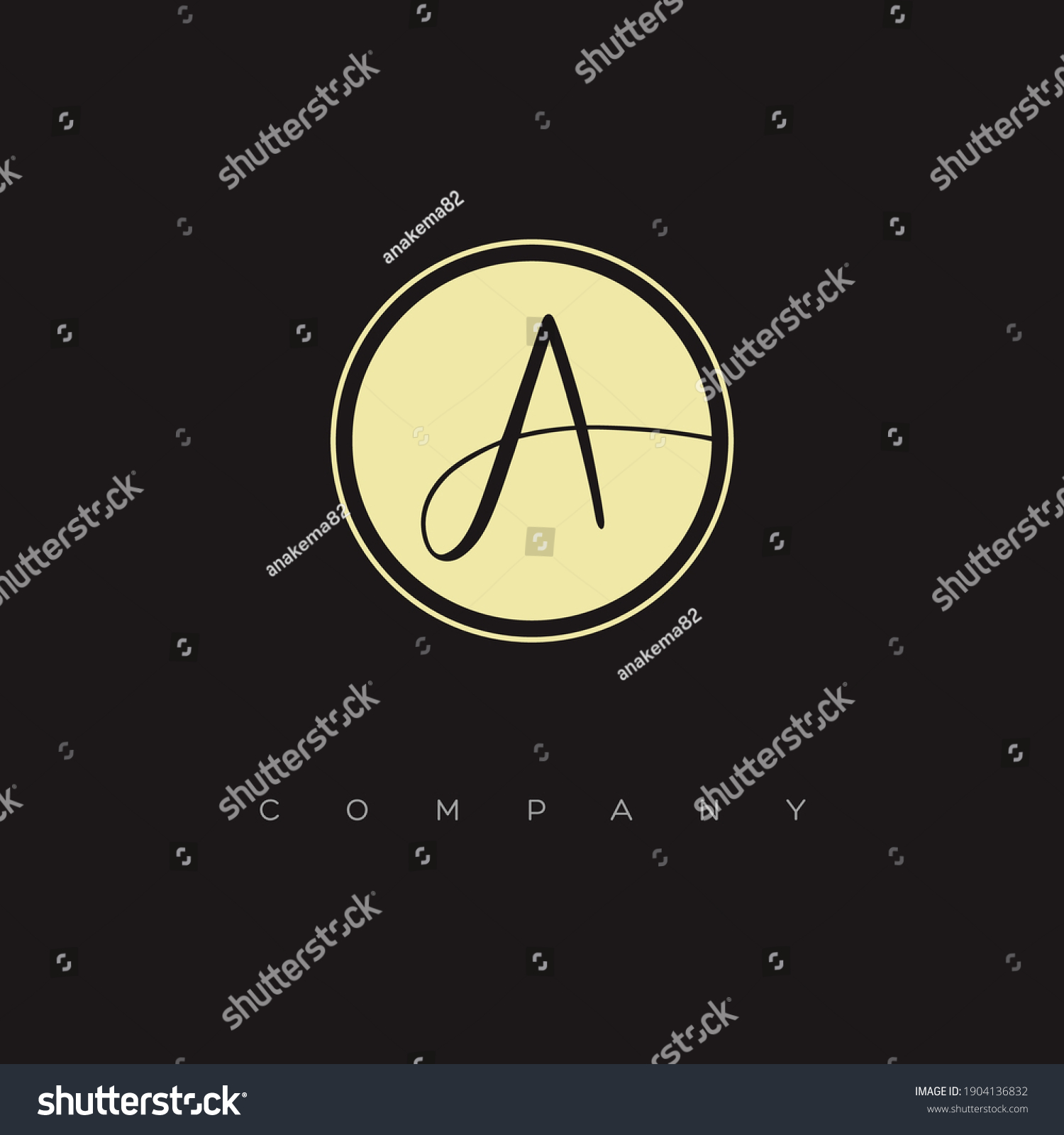 Initial Logo Circle Symbol Stock Vector (Royalty Free) 1904136832