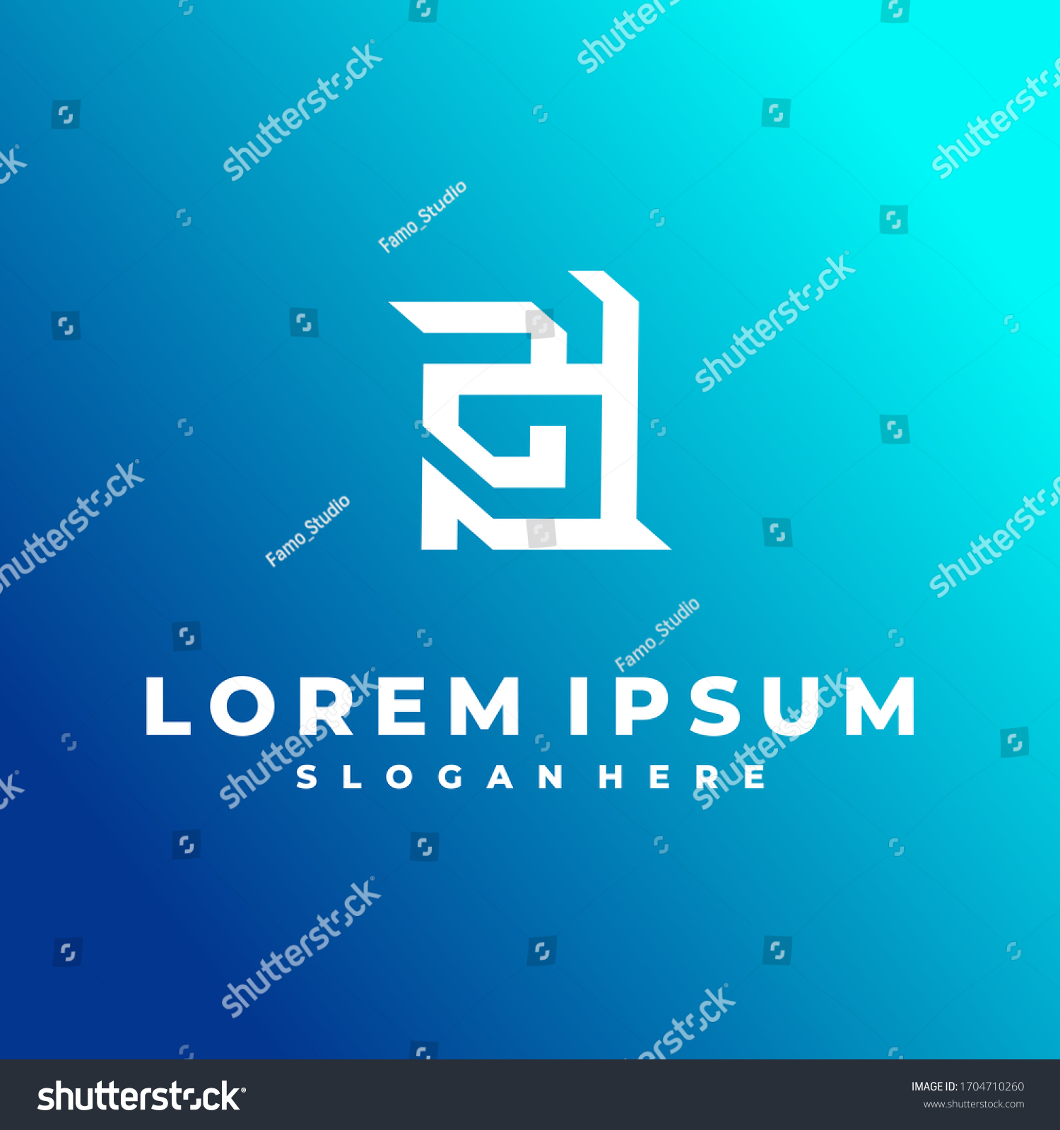 Initial Ad Logo Design Vector Illustration Stock Vector (Royalty Free ...