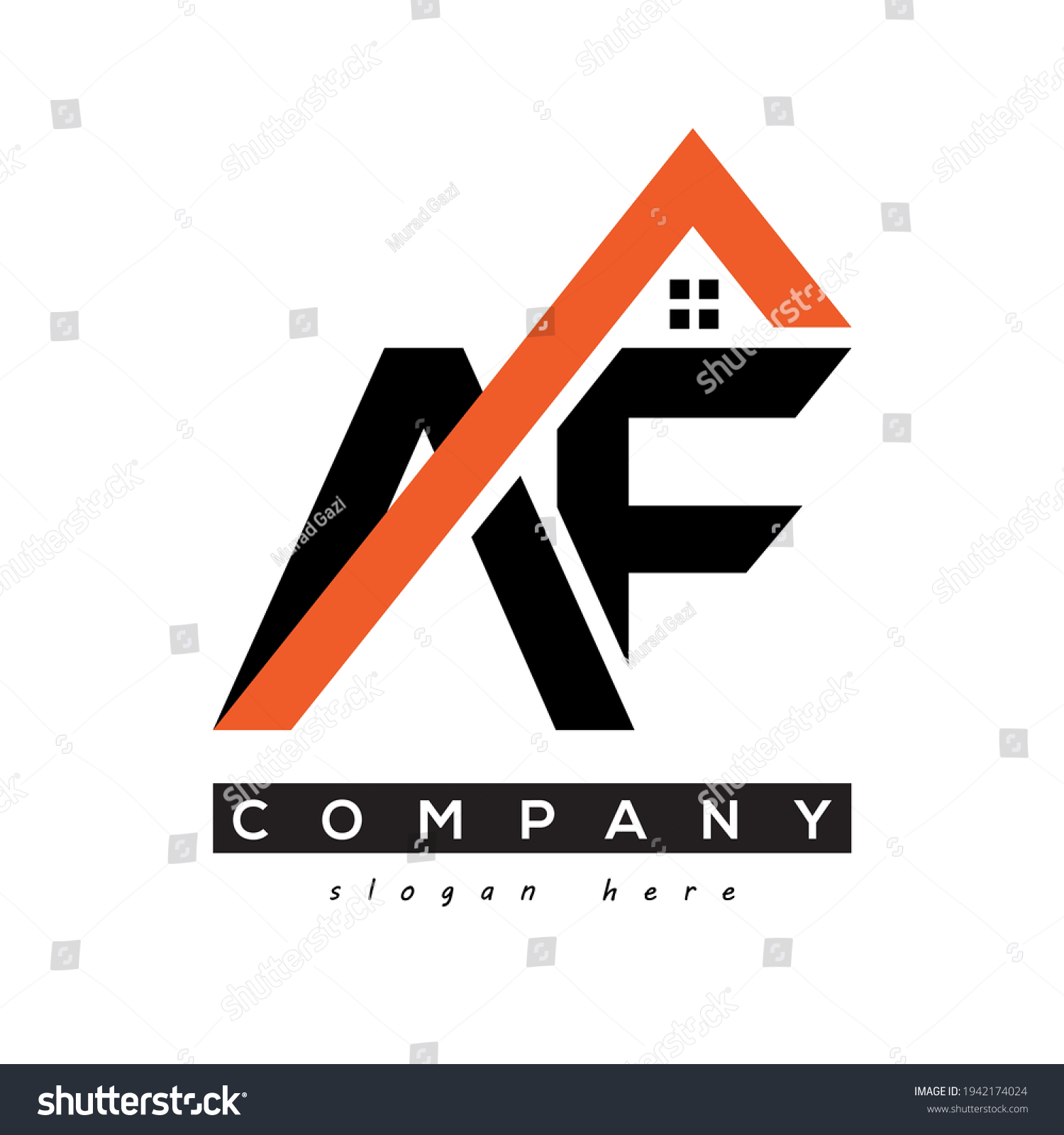 Initial Af Real Estate Logo Vector Stock Vector (Royalty Free ...