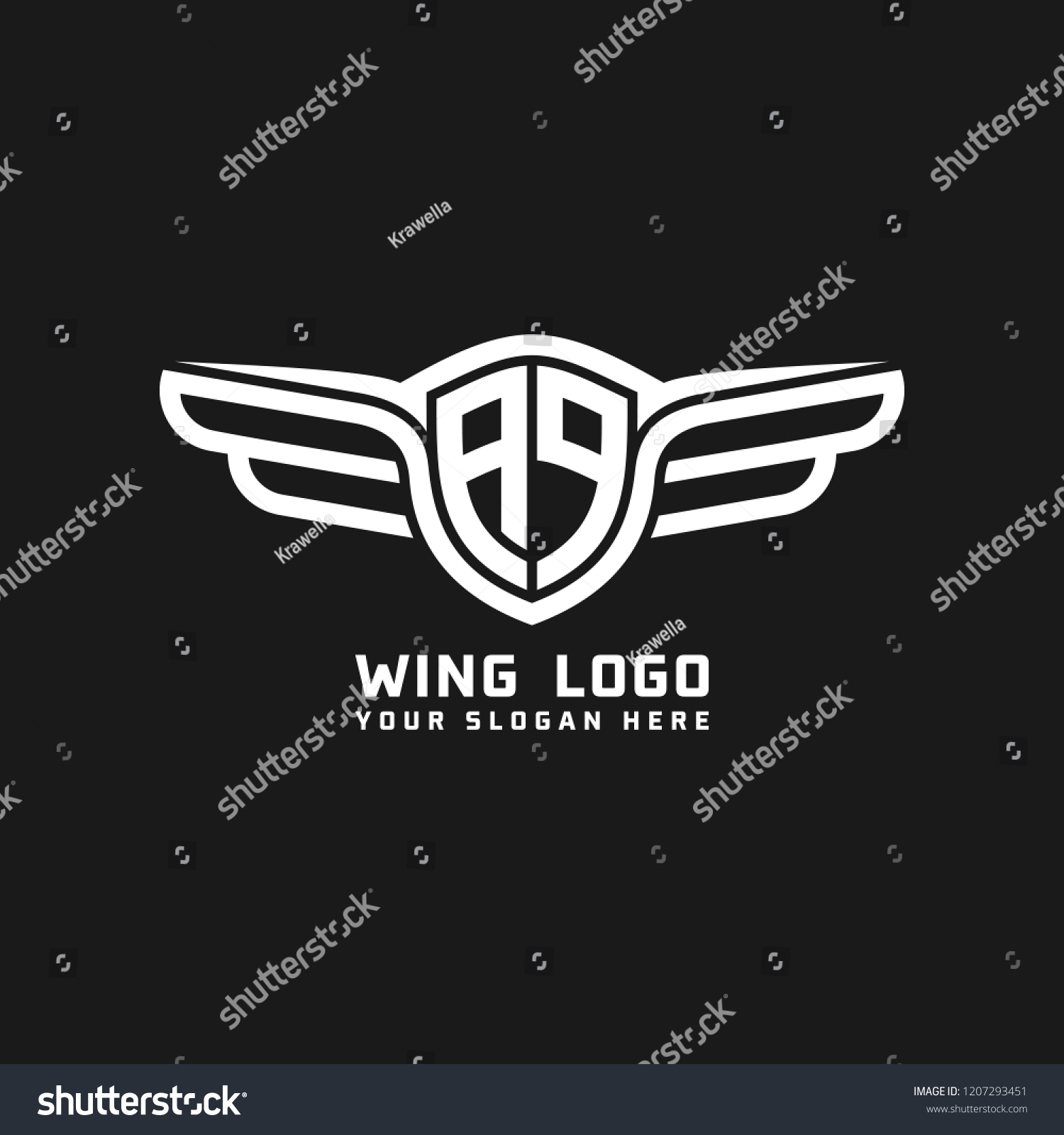 Initial Ap Wing Logo Template Vector Stock Vector (Royalty Free ...
