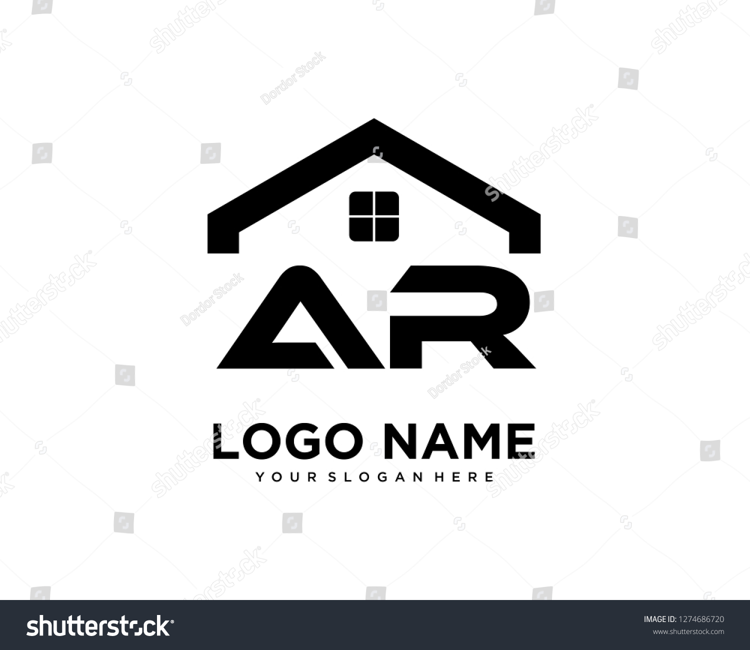 Initial Ar Home Logo Vector Stock Vector (Royalty Free) 1274686720 ...
