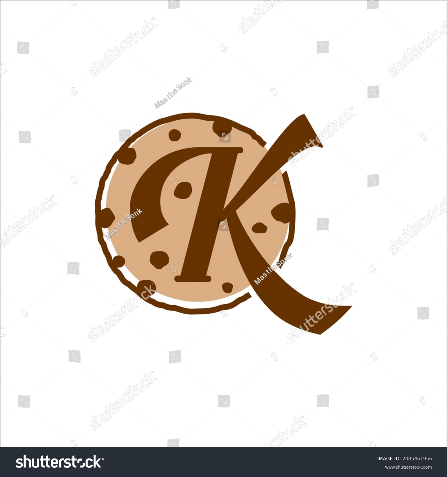 Initial Bakery Logo Design Monogram Badge Stock Vector (Royalty Free ...