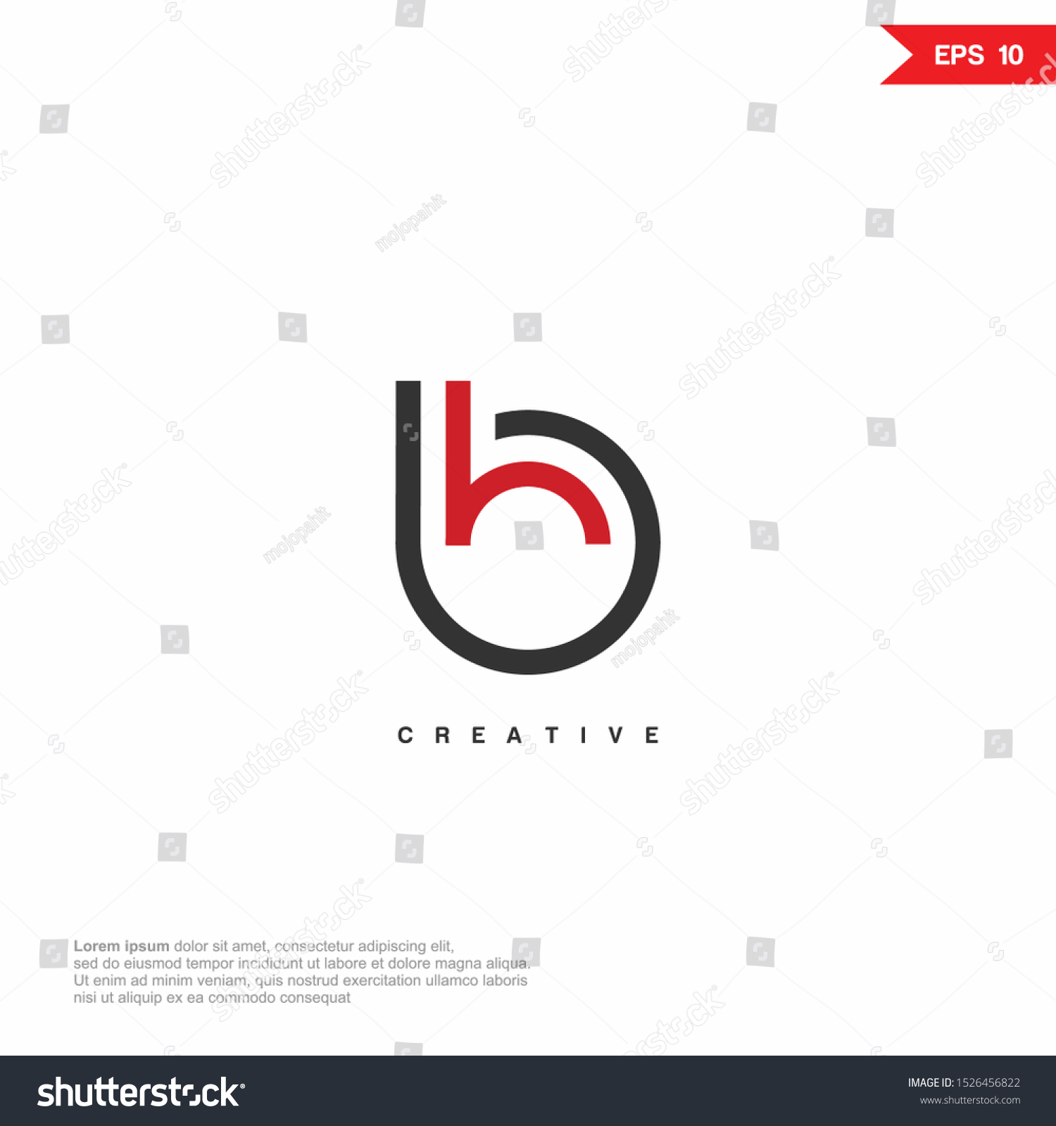 Initial Bh Hb Logo Icon Monogram: vector de stock (libre de regalías ...