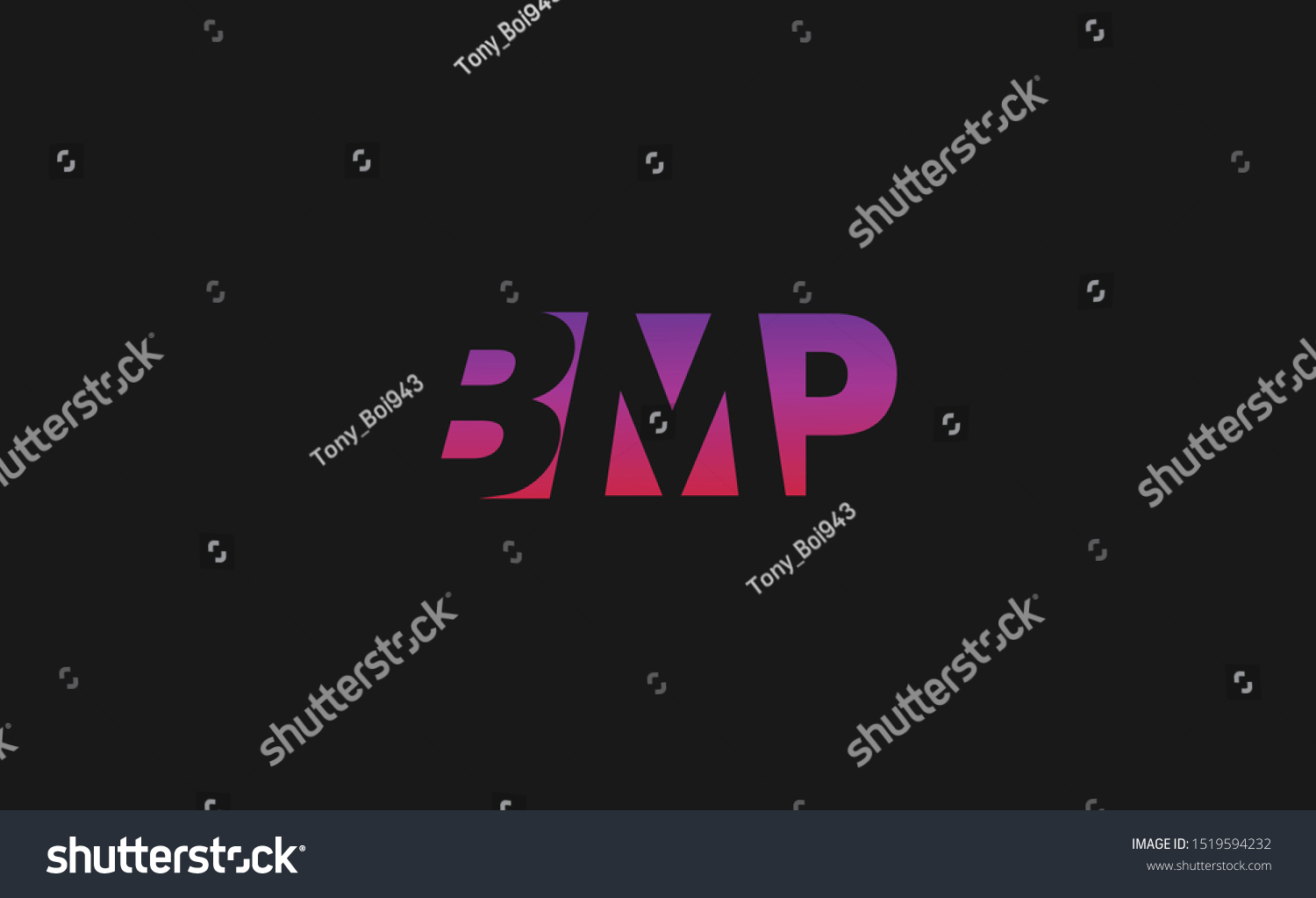 Initial Bmp Letter Logo Design Stock Vector (Royalty Free) 1519594232