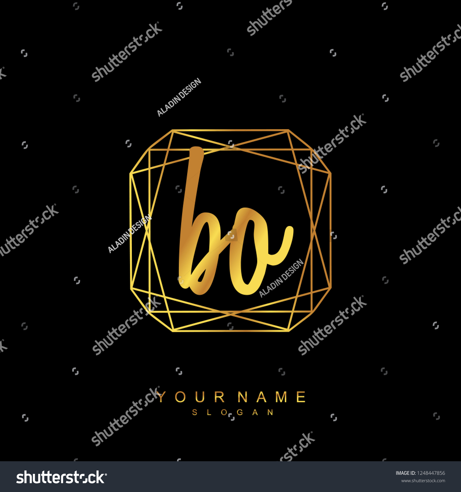 Initial Bo Handwriting Logo Vector Stock Vector (Royalty Free ...