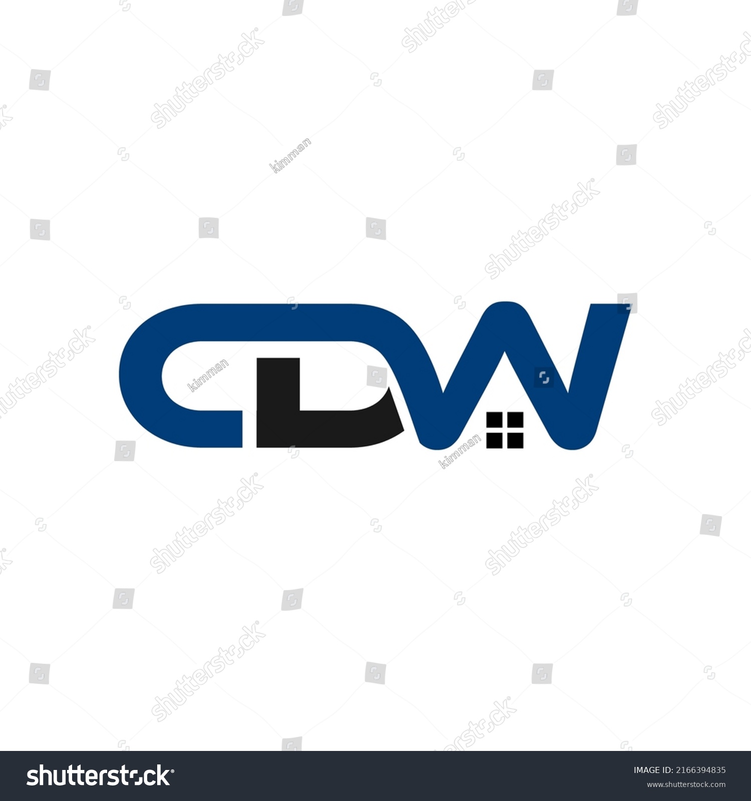 Initial Cdw Home Logo Design Vector Stock Vector (Royalty Free ...