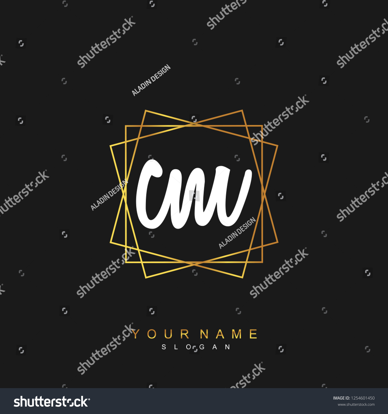 Initial Cm Handwriting Logo Vector Stock Vector (Royalty Free ...