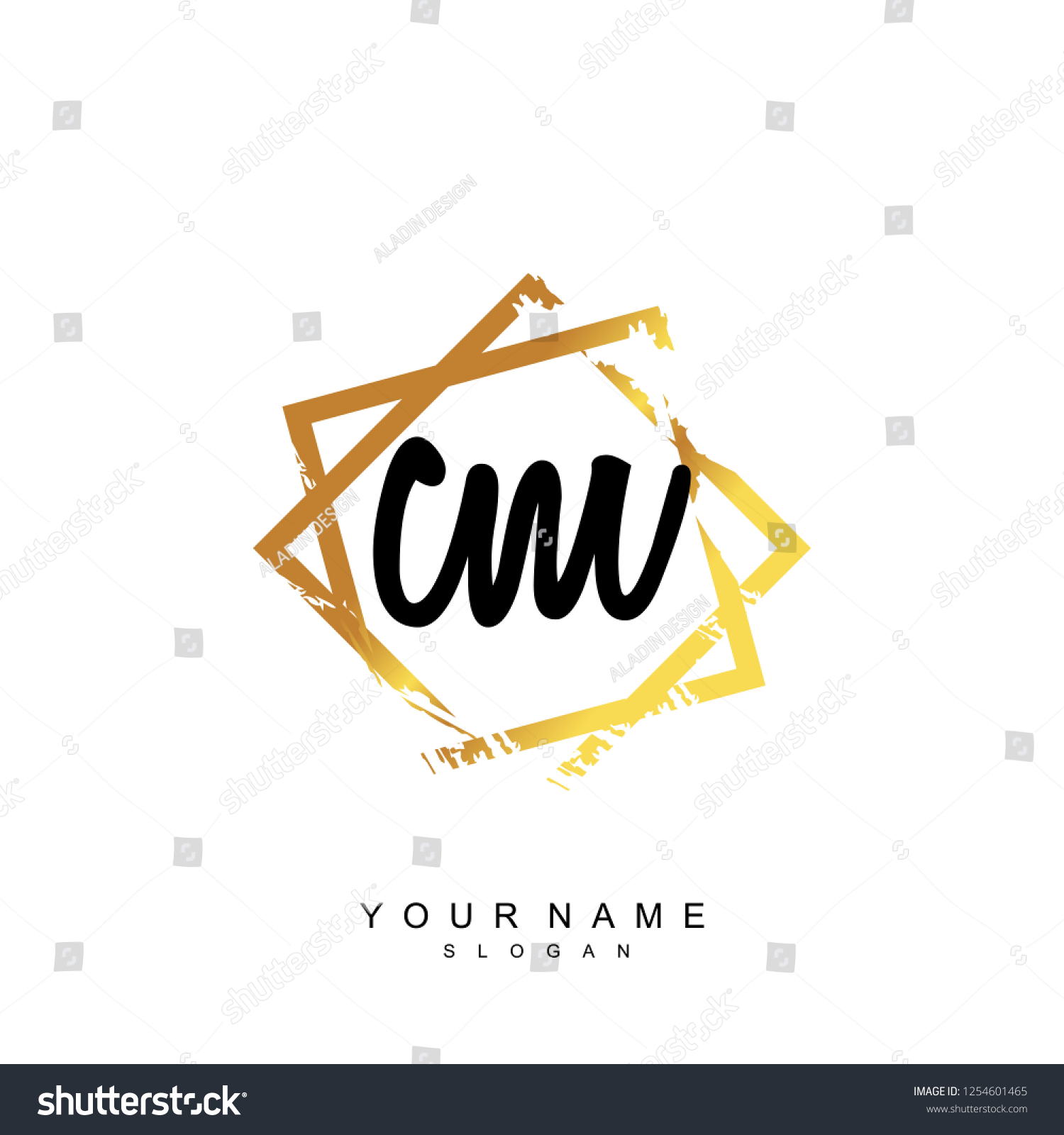 Initial Cm Handwriting Logo Vector Stock Vector (Royalty Free ...