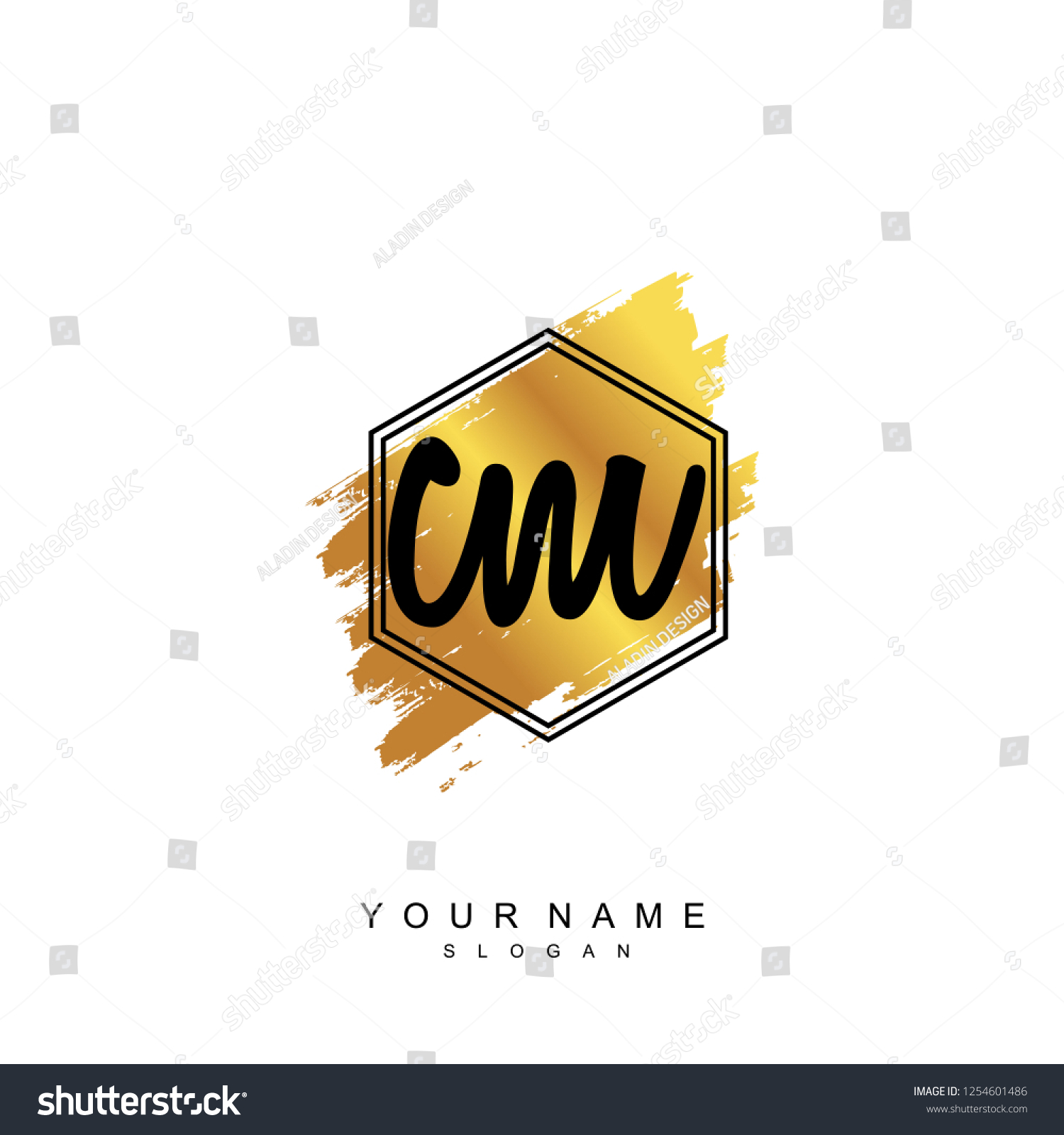 Initial Cm Handwriting Logo Vector Stock Vector (Royalty Free ...