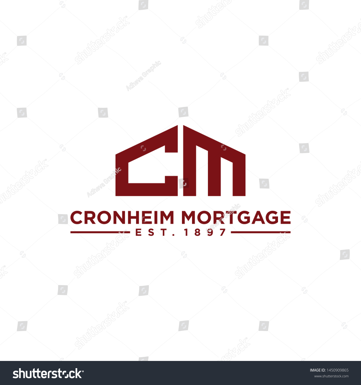 Initial Cm Logo Design Template Building Stock Vector (Royalty Free ...