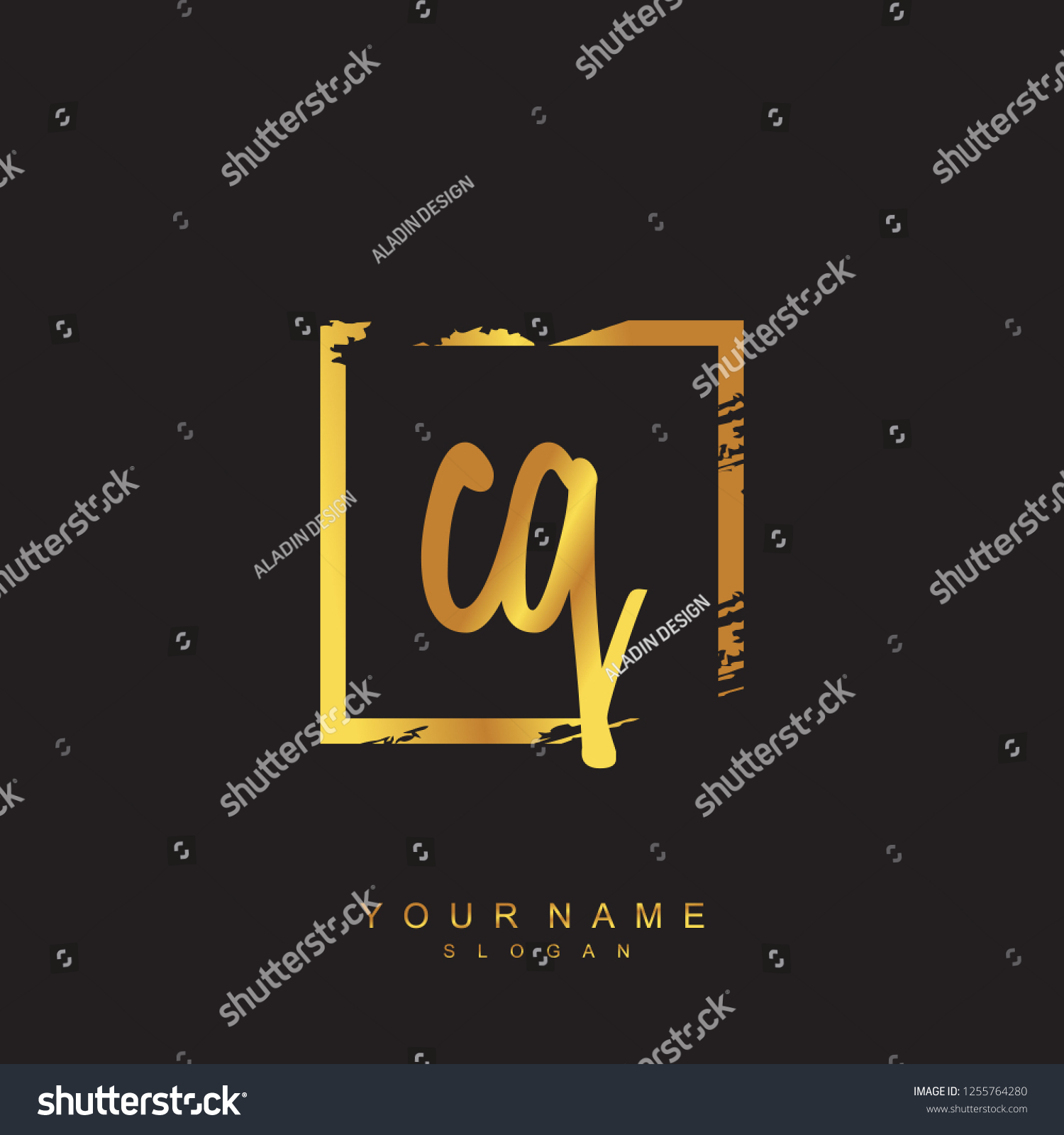 Initial Cq Handwriting Logo Vector Stock Vector (Royalty Free ...