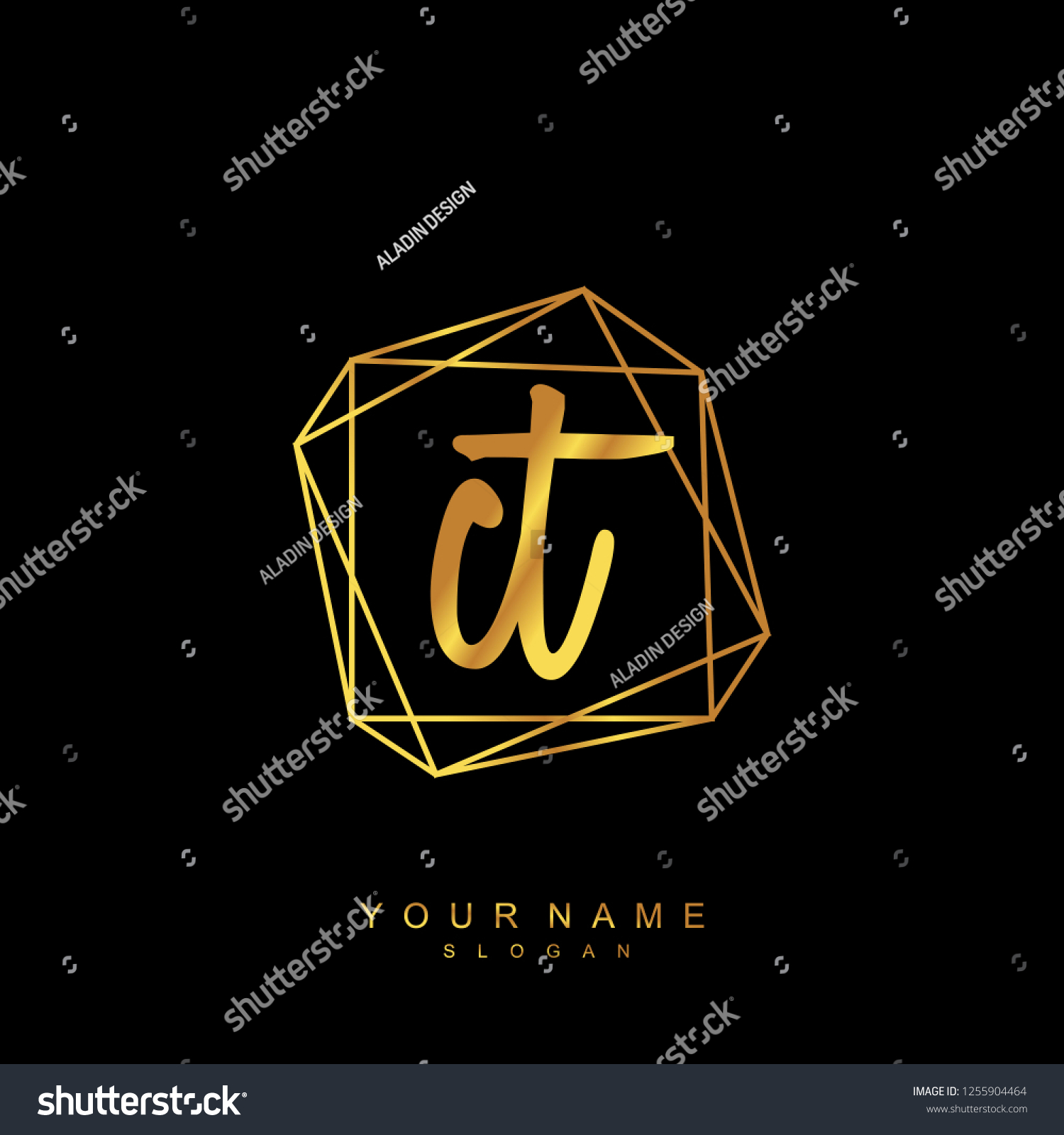 Initial Ct Handwriting Logo Vector Stock Vector (Royalty Free ...