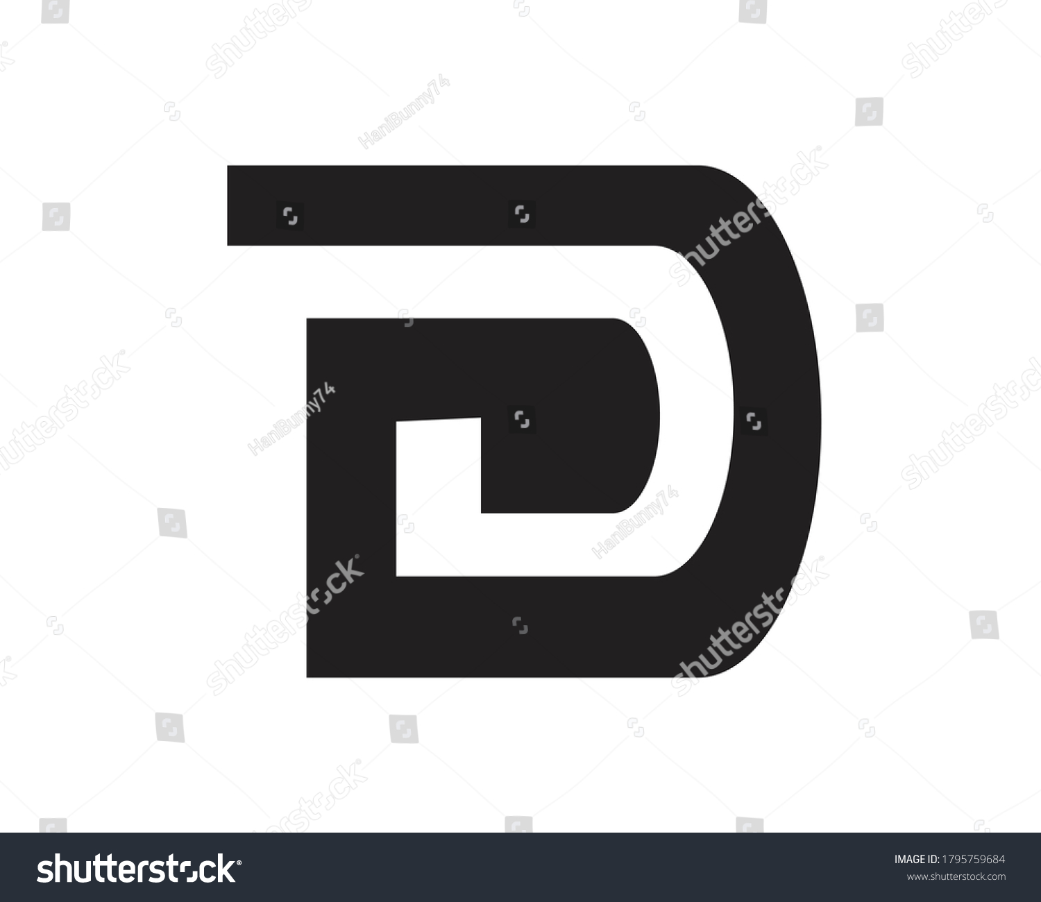 Initial D Monogram Logo Designs Stock Vector (Royalty Free) 1795759684 ...