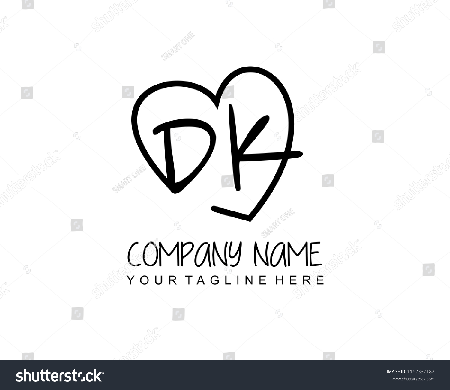 Initial D K Love Logo Template 스톡 벡터(로열티 프리) 1162337182 | Shutterstock