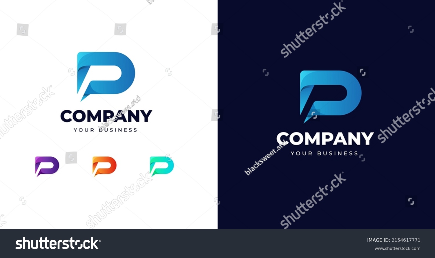 Initial D Letter Logo Design Template Stock Vector (Royalty Free ...
