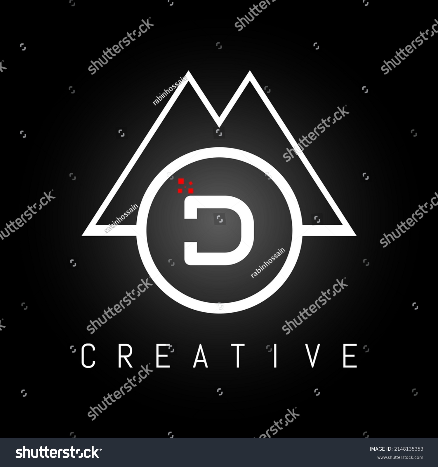 Initial D Letter Logo Design Vector Stock Vector (Royalty Free ...