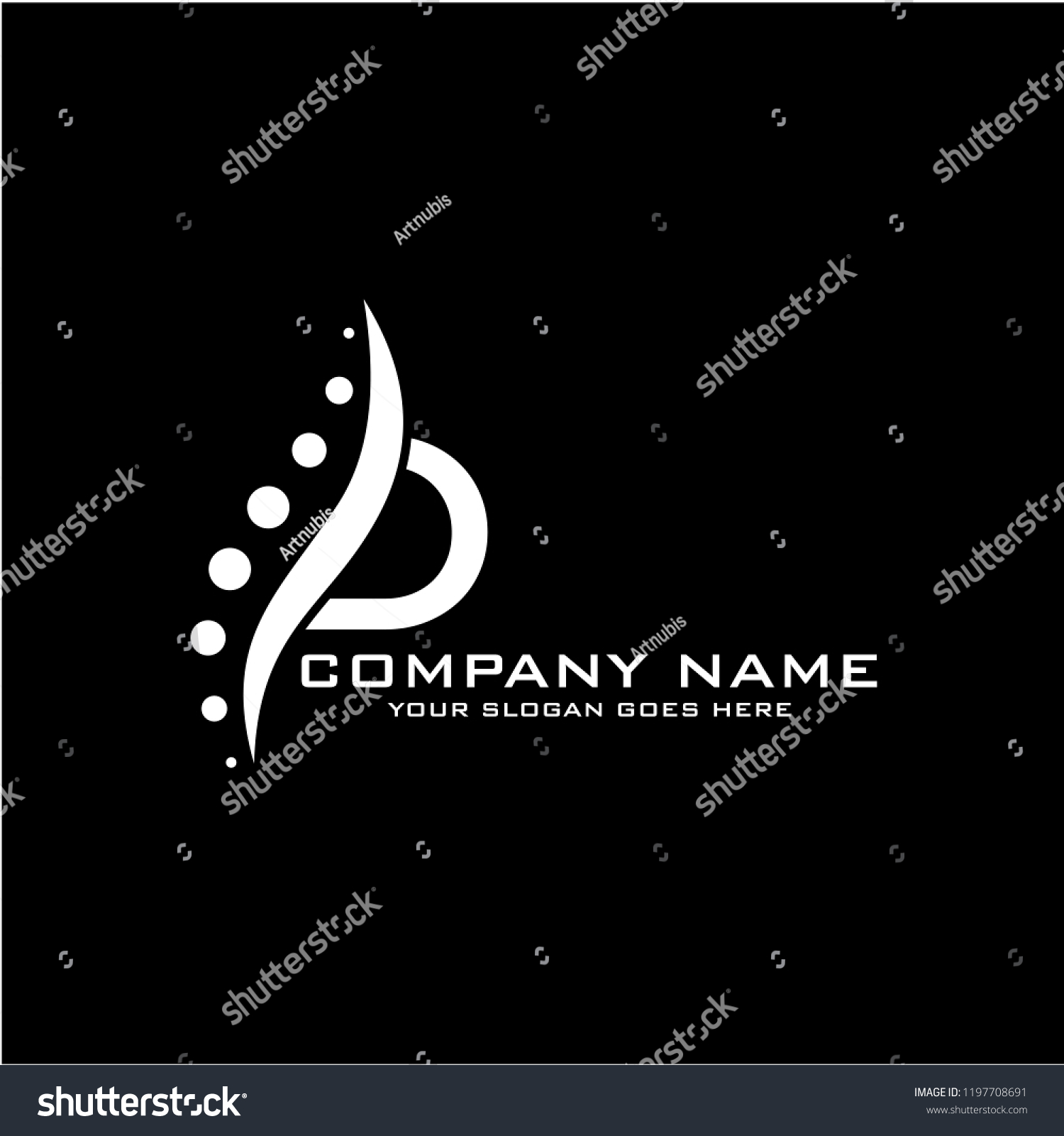 Initial D Spine Logo Concept Vector Stock Vector (Royalty Free ...