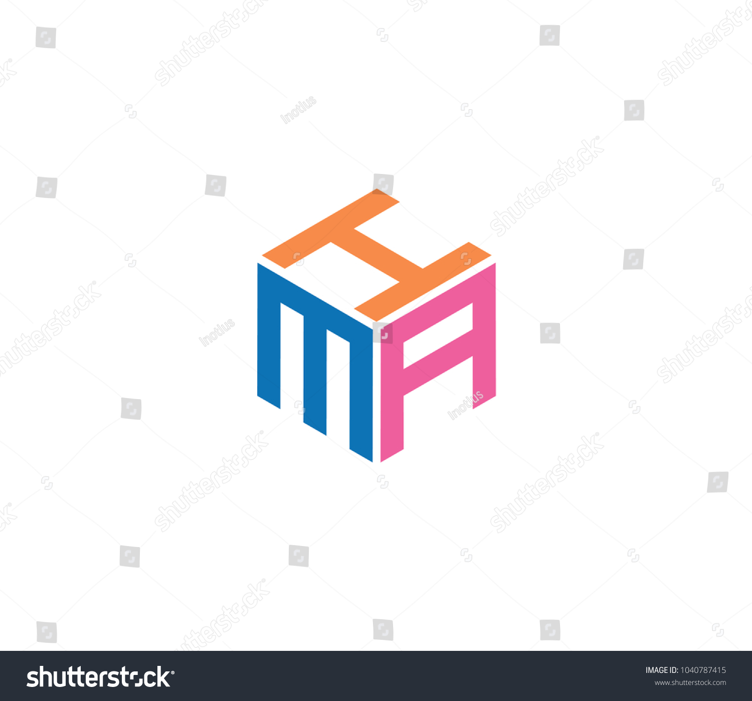 Initial Design Vector Letter Hma Logo Stock Vector (Royalty Free ...