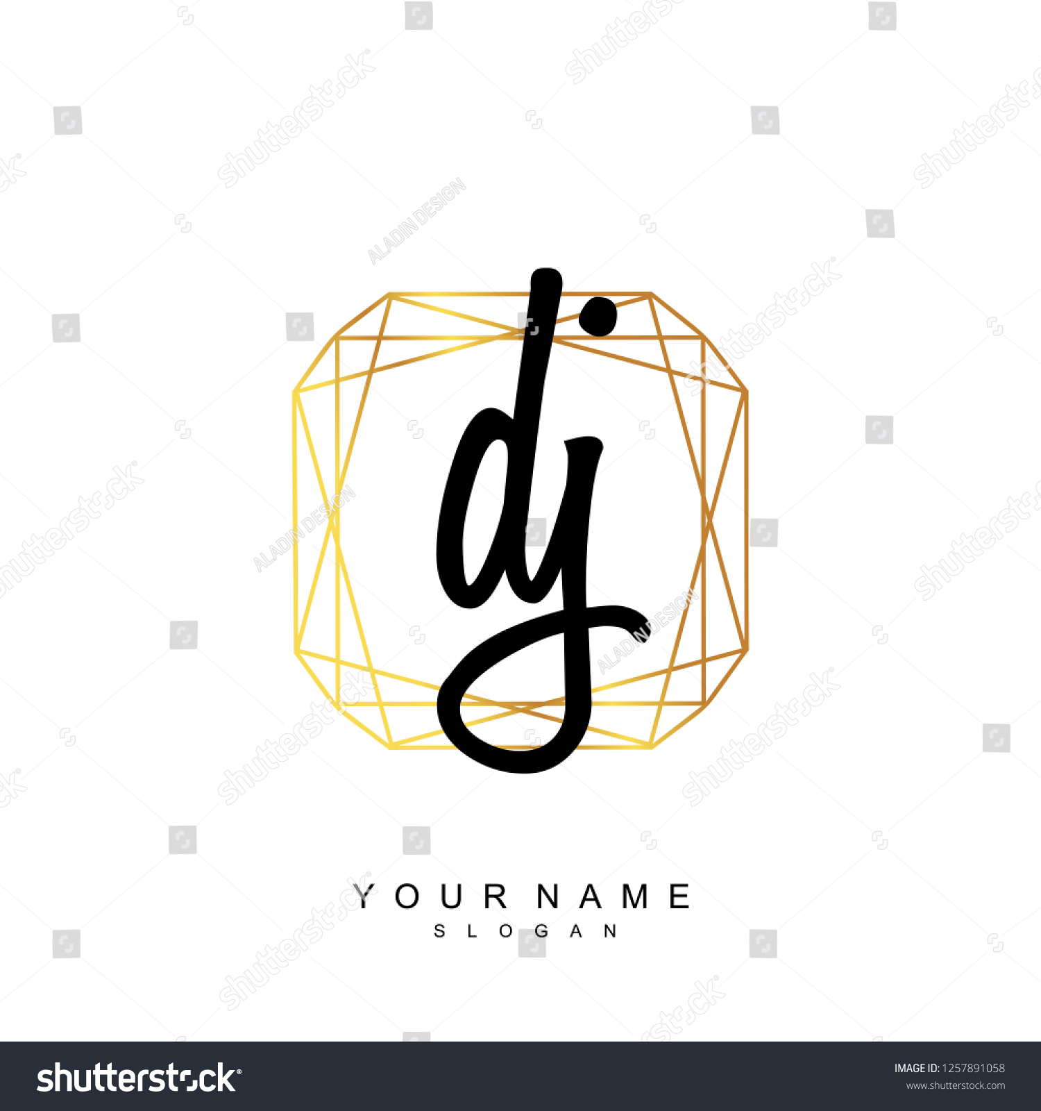 Initial Dj Handwriting Logo Vector Stock Vector (Royalty Free ...