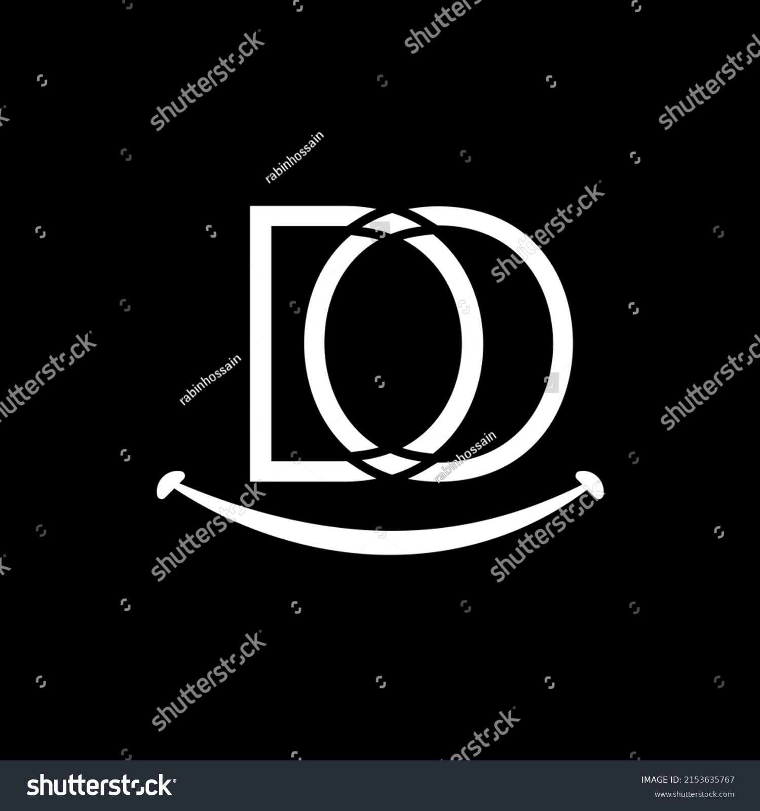 Initial Do Letter Logo Design Vector Stock Vector (Royalty Free ...