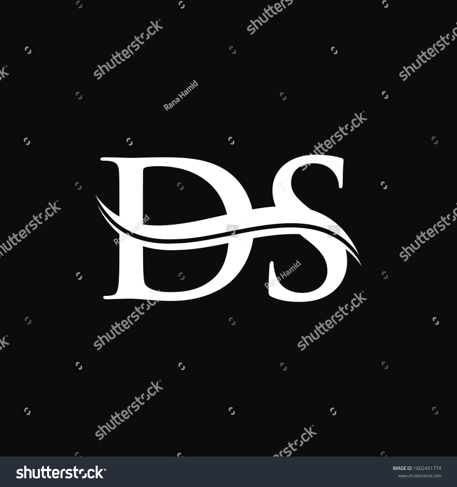 Initial Ds Letter Logo Design Vector Stock Vector (Royalty Free) 1602451774