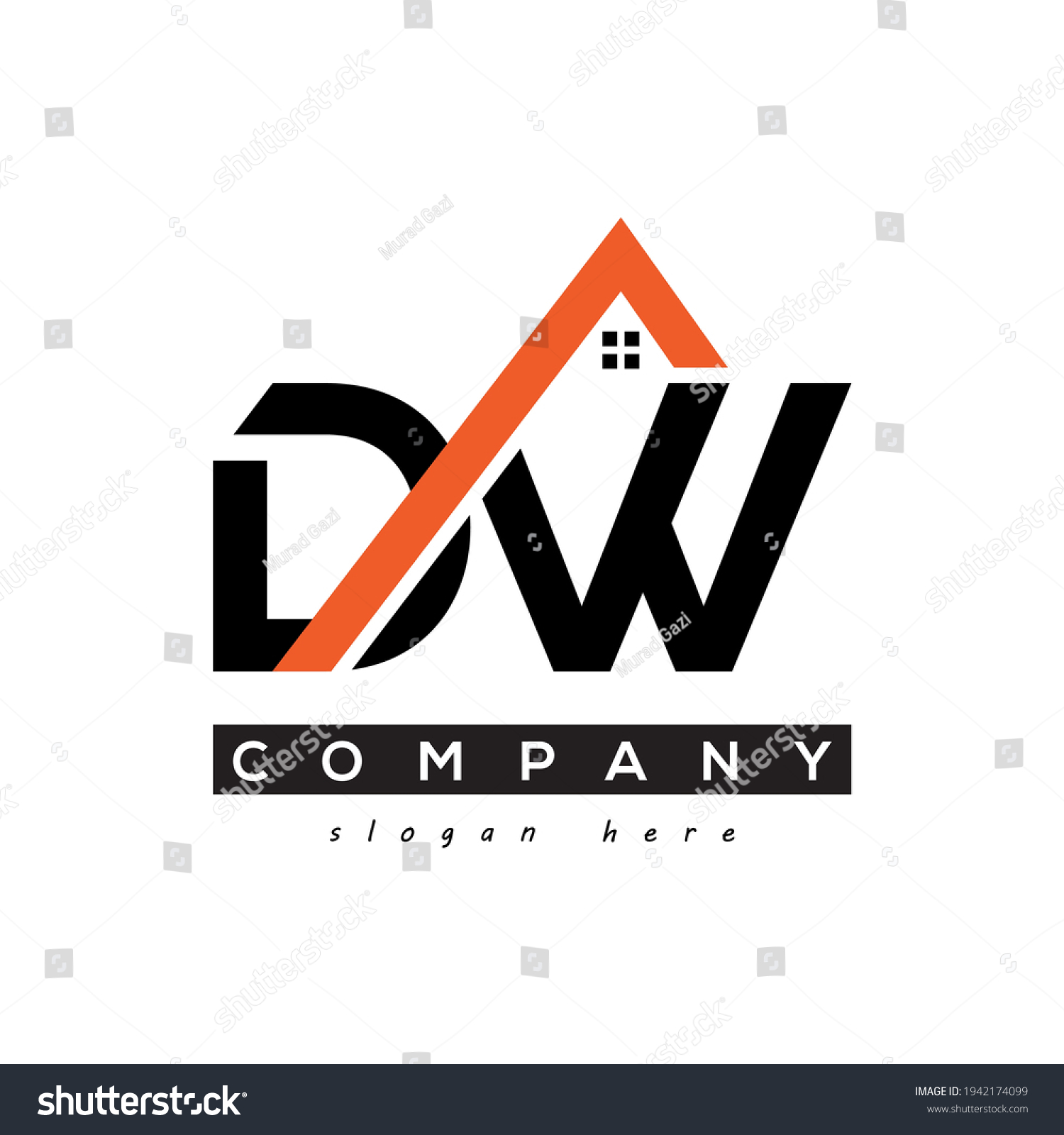 Initial Dw Real Estate Logo Vector Stock Vector (Royalty Free ...
