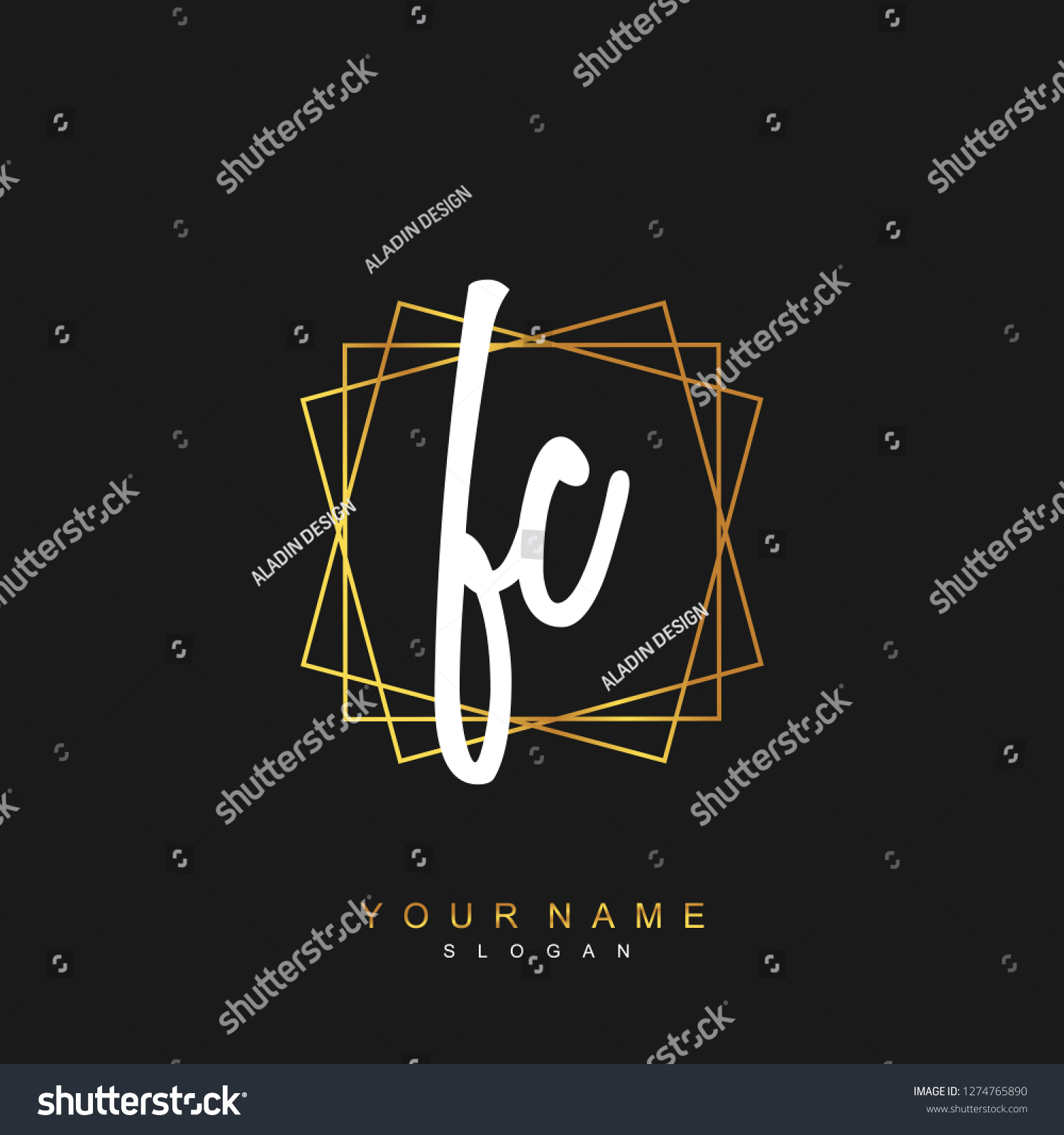 Initial Fc Handwriting Logo Vector Stock Vector (Royalty Free ...