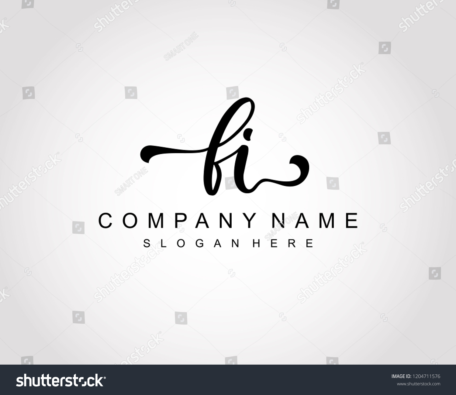 Initial Fi Handwriting Logo Vector Stock Vector (Royalty Free ...