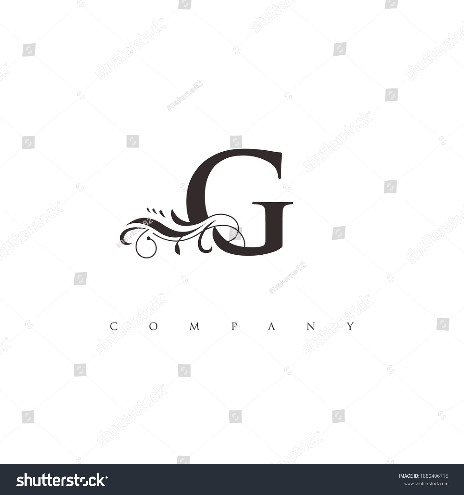 Initial G Logo Ornament Stock Vector (Royalty Free) 1880406715 ...