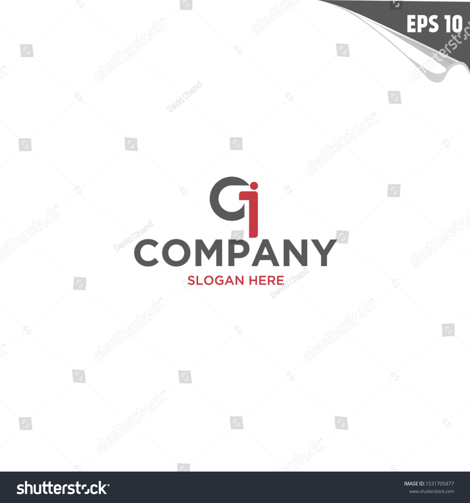Initial Gi Logo Monogram Design Template Stock Vector (Royalty Free ...