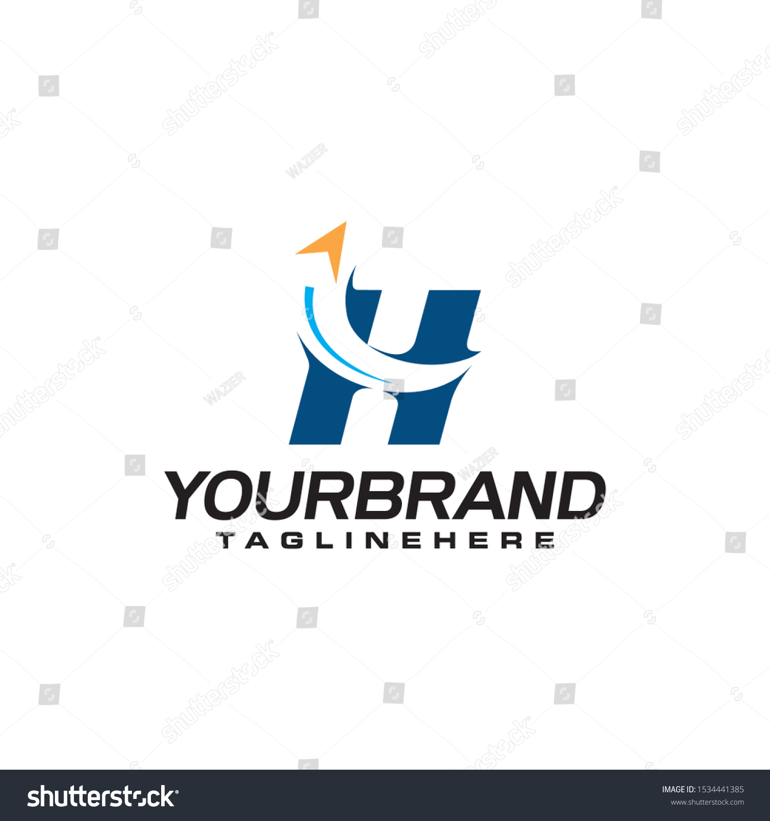 Initial H Logo Arrow Symbol Vector Stock Vector (Royalty Free ...
