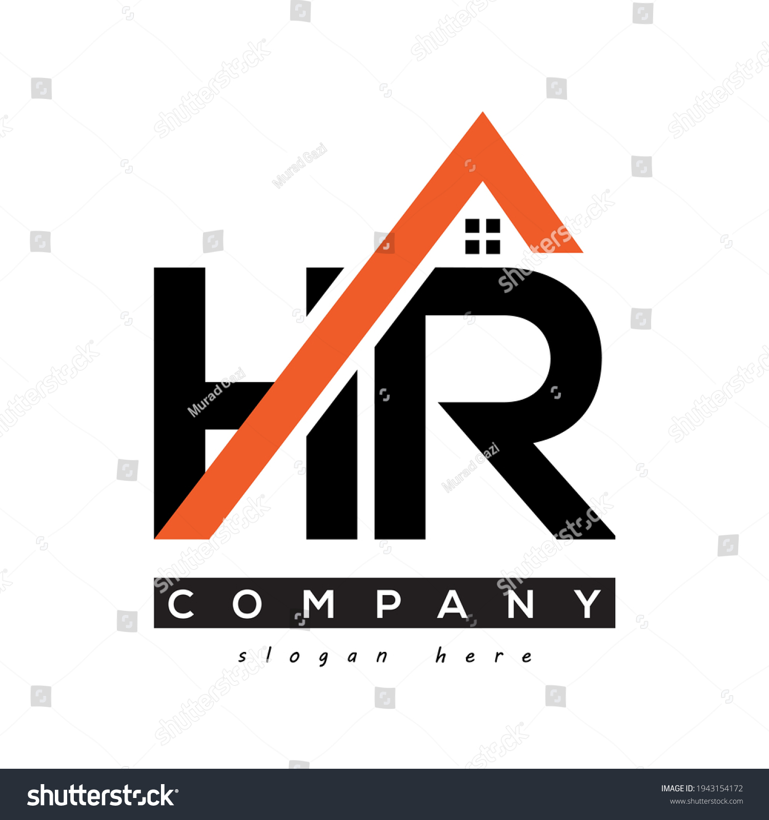 Initial Hr Real Estate Logo Vector Stock Vector (Royalty Free ...