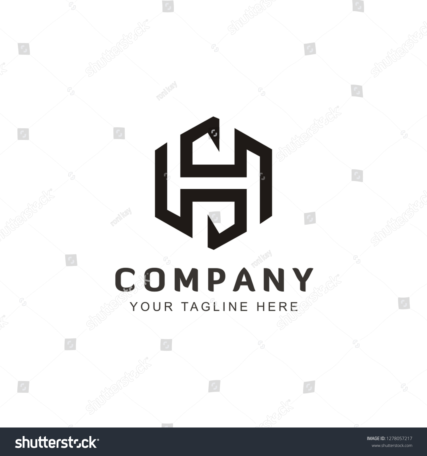 Initial Hs Logo Design Inspiration Stock Vector (Royalty Free) 1278057217