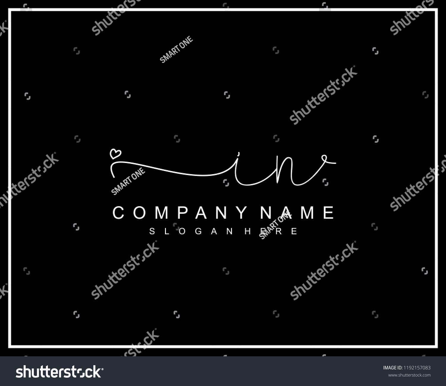 Initial N Handwriting Logo Template Vector Stock Vector (Royalty Free ...