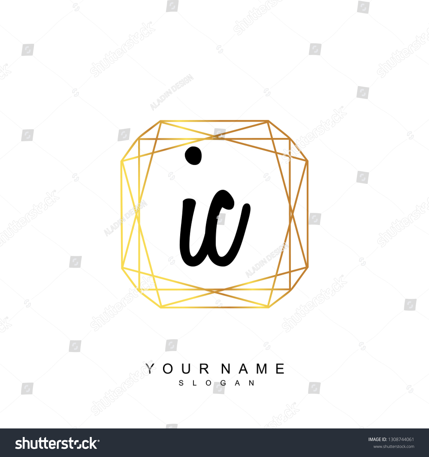 Initial Ic Handwriting Logo Vector Stock Vector (Royalty Free) 1308744061