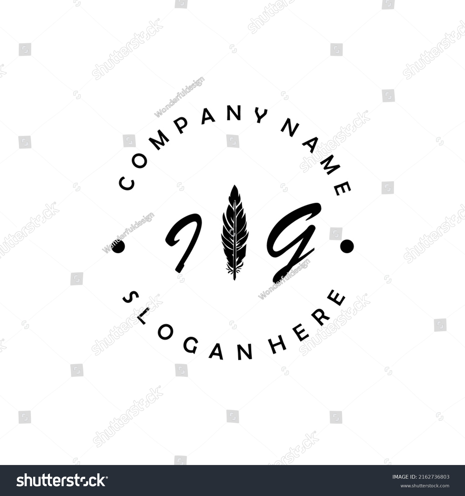 Initial Ig Letter Logo Vector Illustration Stock Vector (Royalty Free ...