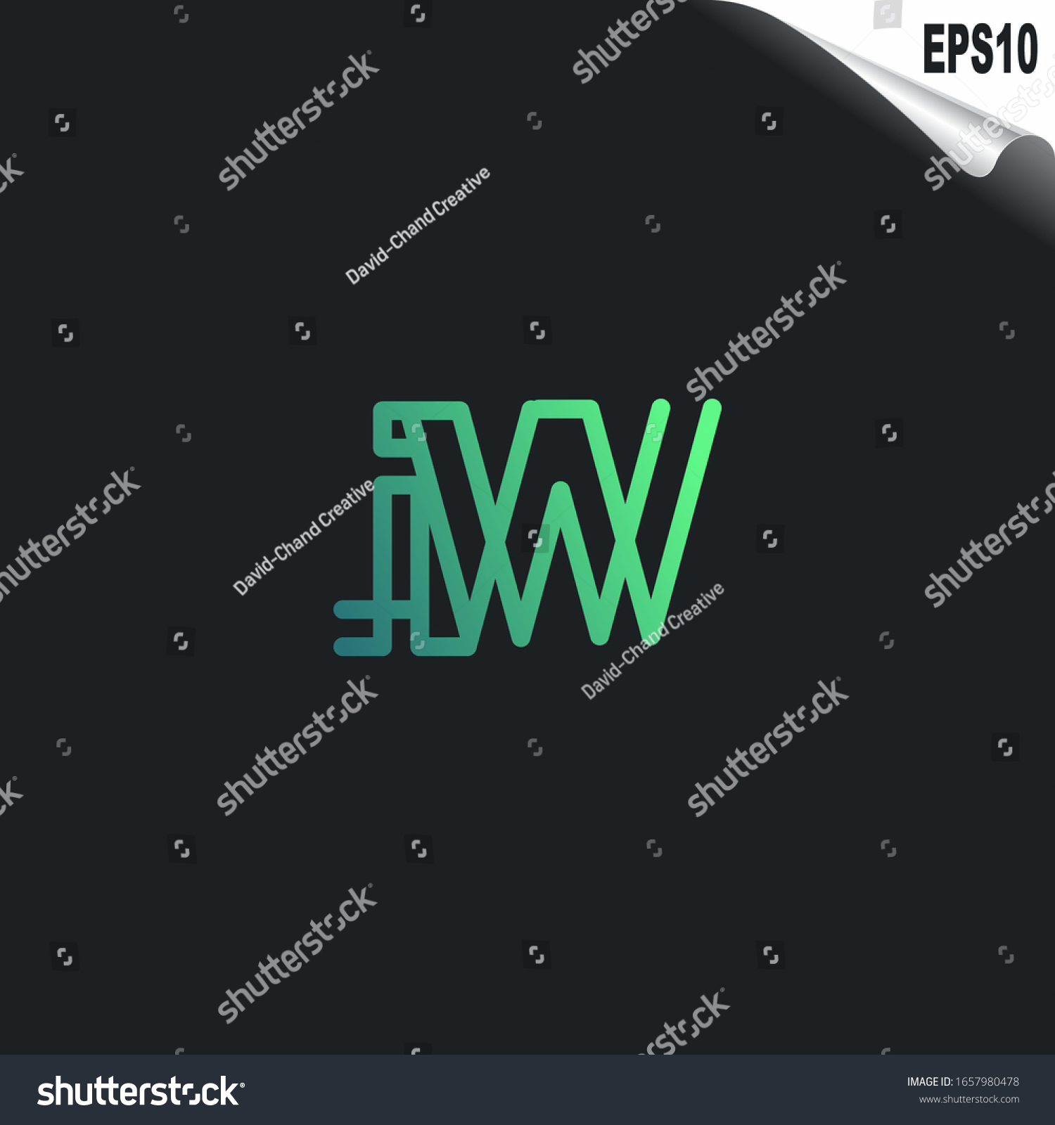 Initial Iw Logo Monogram Design Template Stock Vector (Royalty Free ...