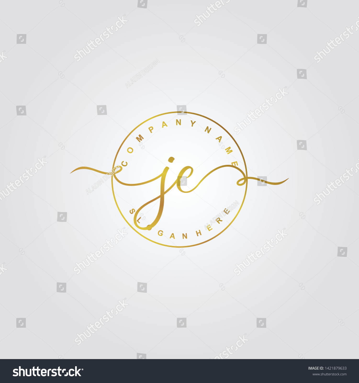 Initial Jc Handwriting Beauty Logo Template Stock Vector (Royalty Free ...