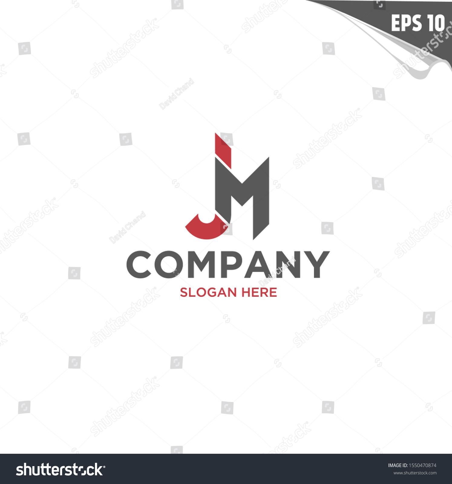 Initial Jm Logo Monogram Design Template: vetor stock (livre de ...