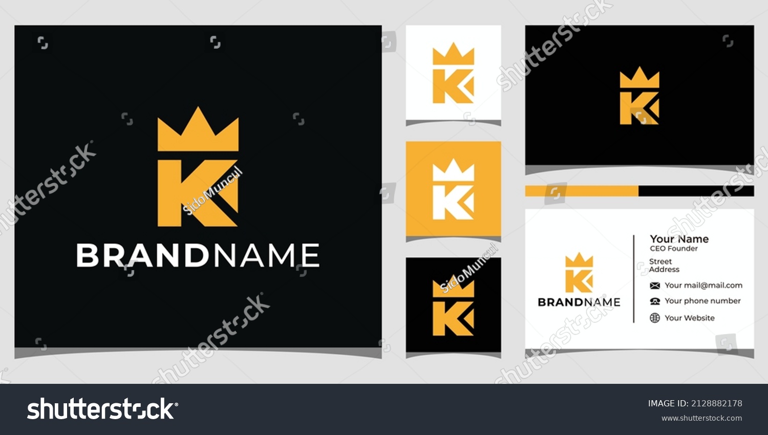 Initial K Crown Logo Design Stock Vector (Royalty Free) 2128882178 ...