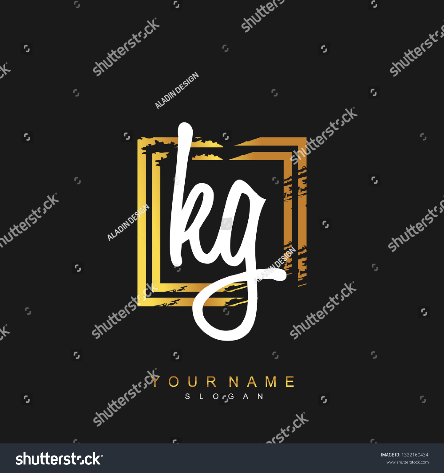 Initial Kg Handwriting Logo Vector Stock Vector (Royalty Free ...