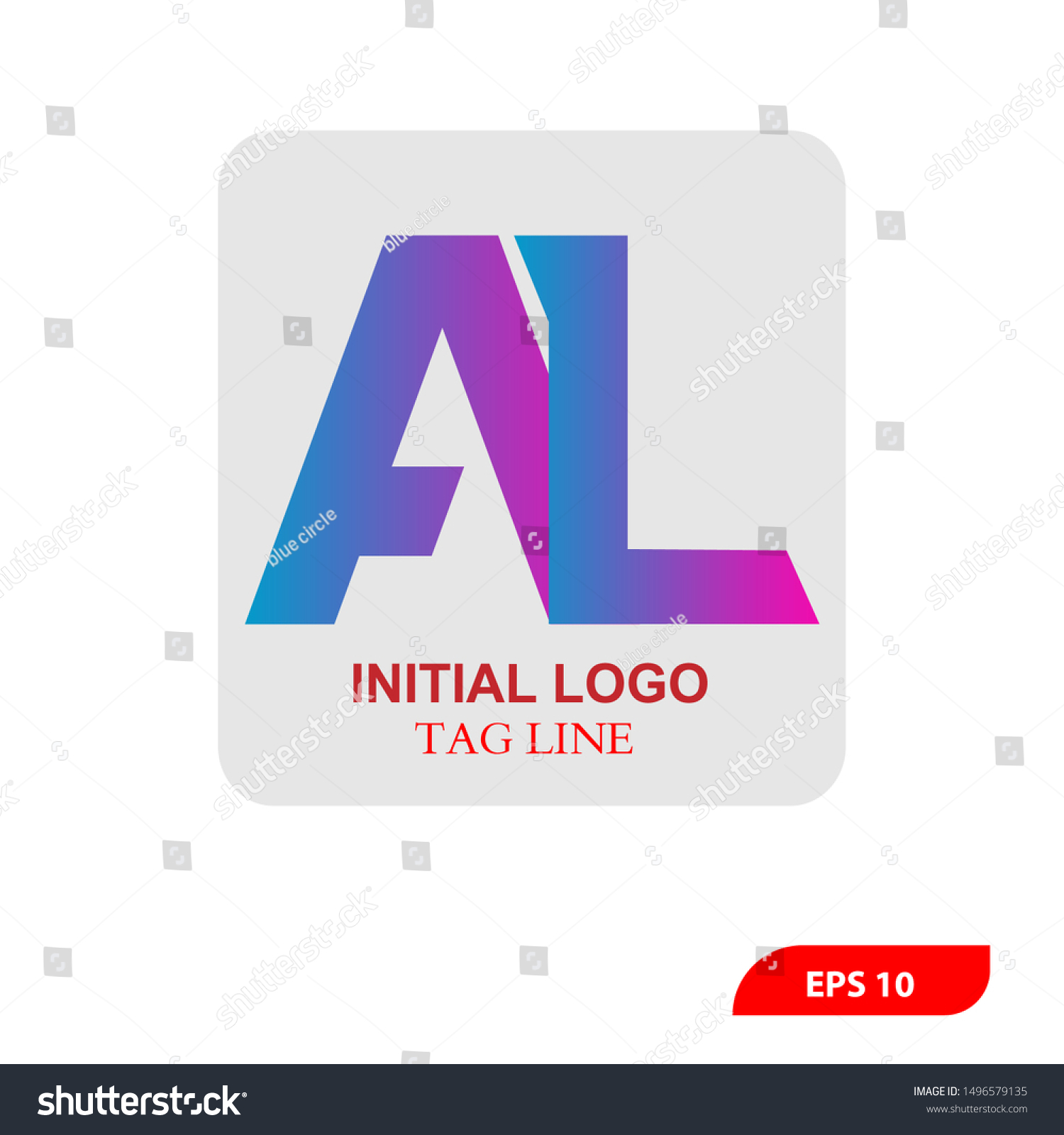 Initial Latter Al Logo Icon Stock Vector (Royalty Free) 1496579135