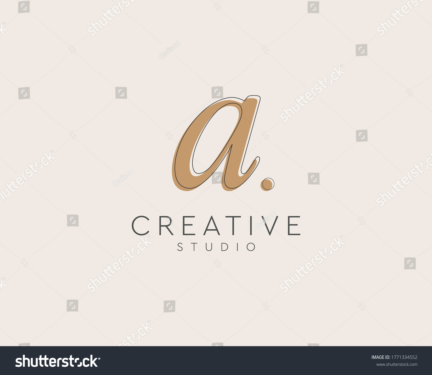Initial Letter Watermark Logo Design Stock Vector (Royalty Free) 1771334552