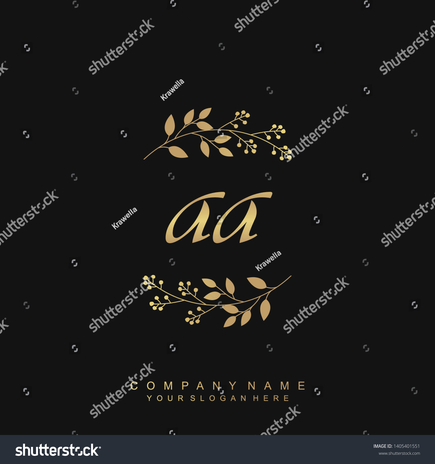 Initial Letter Aa Beautiful Handwriting Logo Stock Vector (Royalty Free ...